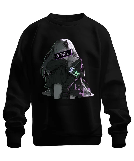 DOVU Å¥³Ï¿½É«˜Ç”Ÿ Gothic Emo Sad Vaporwave Neon Kawaii Sweatshirt ...