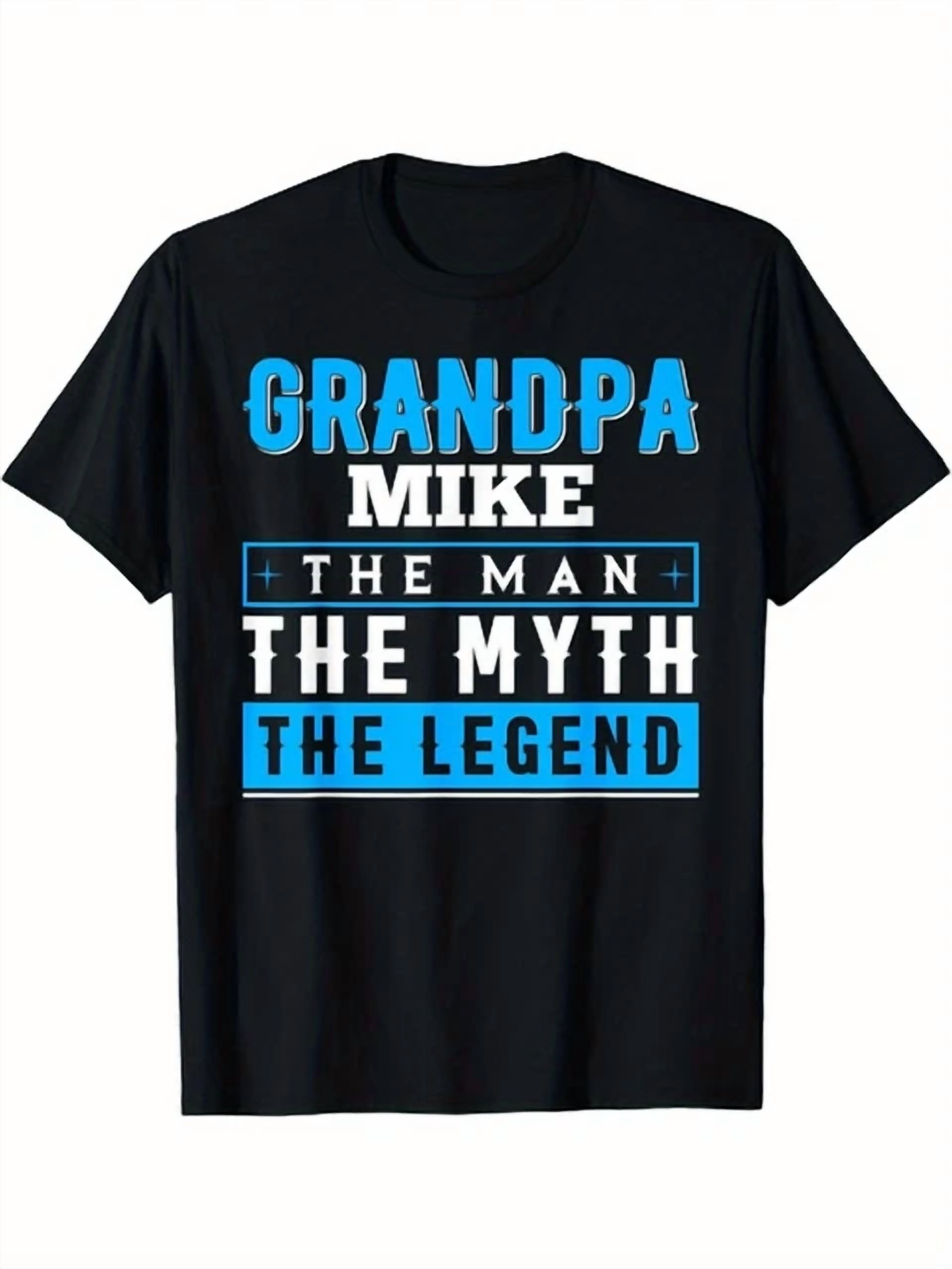 DOVU Grandpa Mike The For Man The Myth The Legend Funny T-Shirt ...