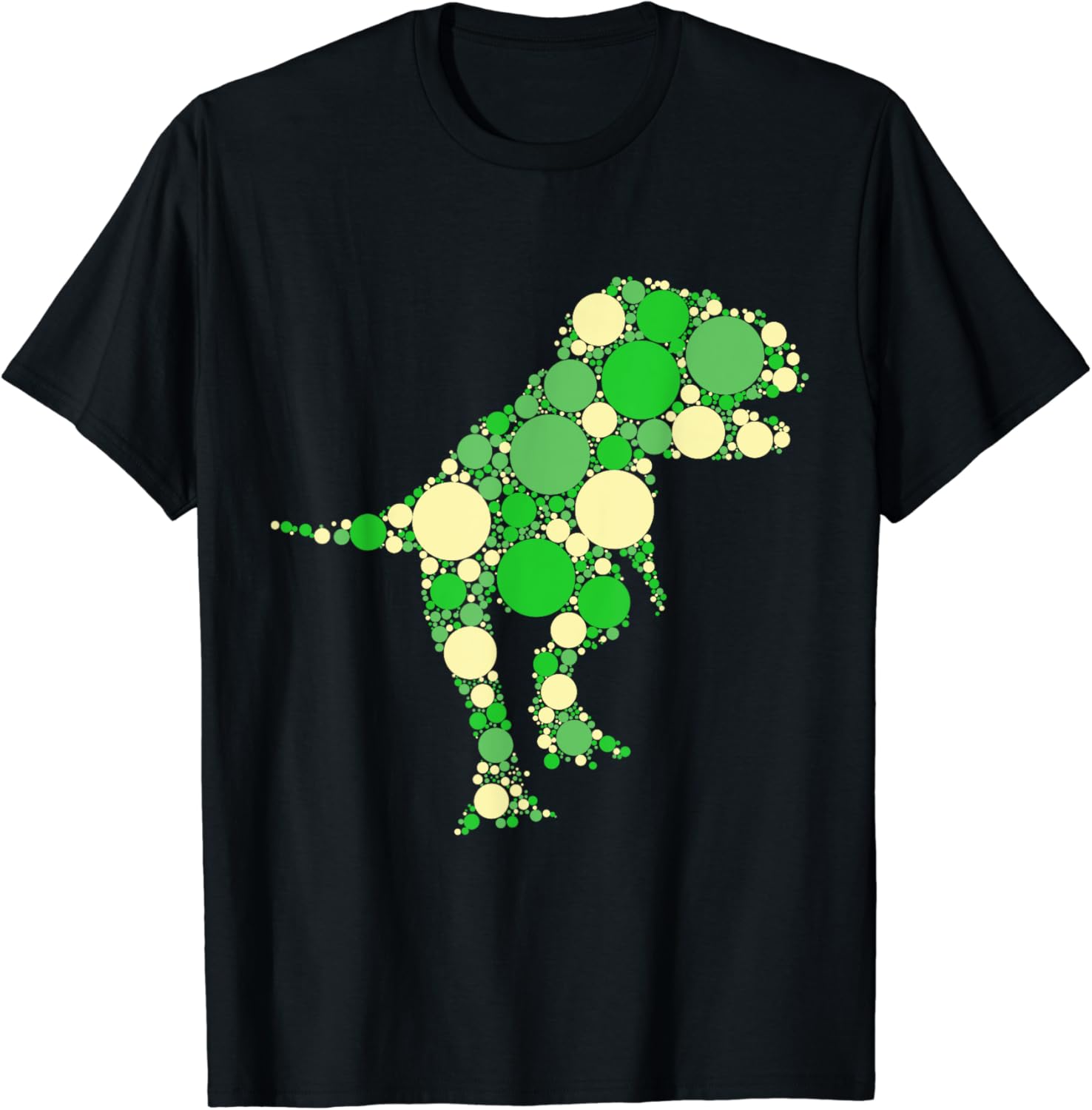 DOVU Green Polka Dot T Rex Dinosaur Dots International Dot Day T-Shirt ...