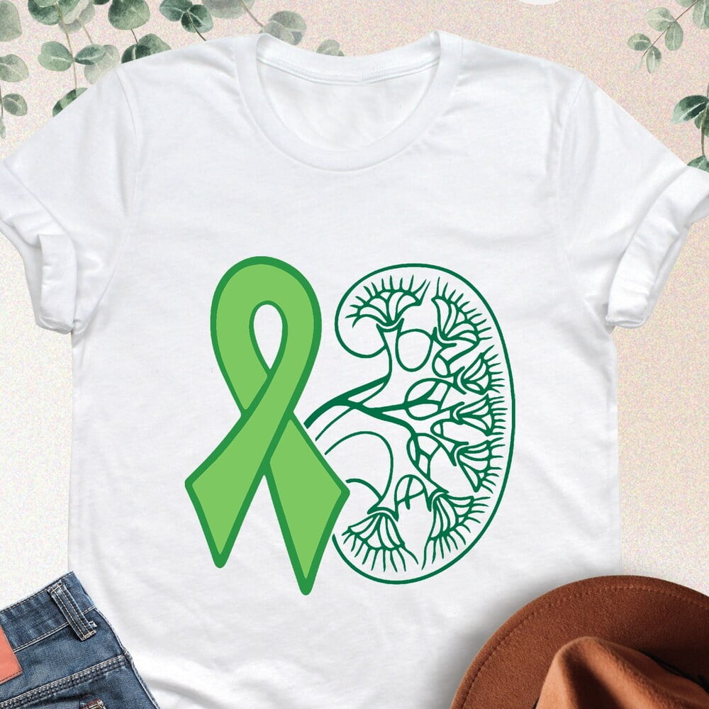 DOVU Green Ribbon Shirt, Kidney Disease Awareness Shirt, Kidney Disease ...