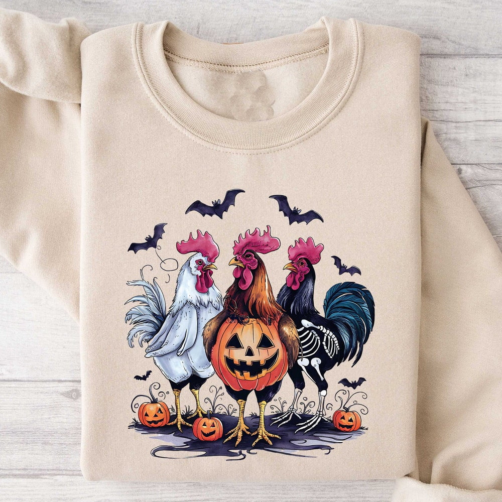 DOVU Hal.Low.Een Chicken Sweatshirt, Chicken Sheet Sweatshirt, Chicken ...