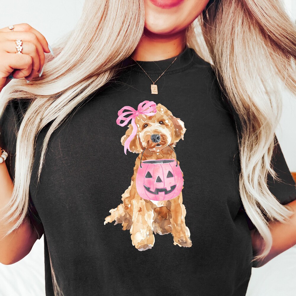 DOVU Hal.Low.Een Dog Shirt, Golden Retriever Ghost Dogs Shirt, Hal.Low ...