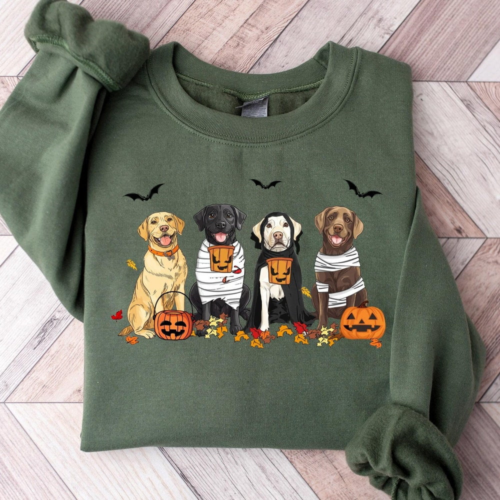 DOVU Hal.Low.Een Dog Sweatshirt, Labrador Retriever Ghost Dogs ...