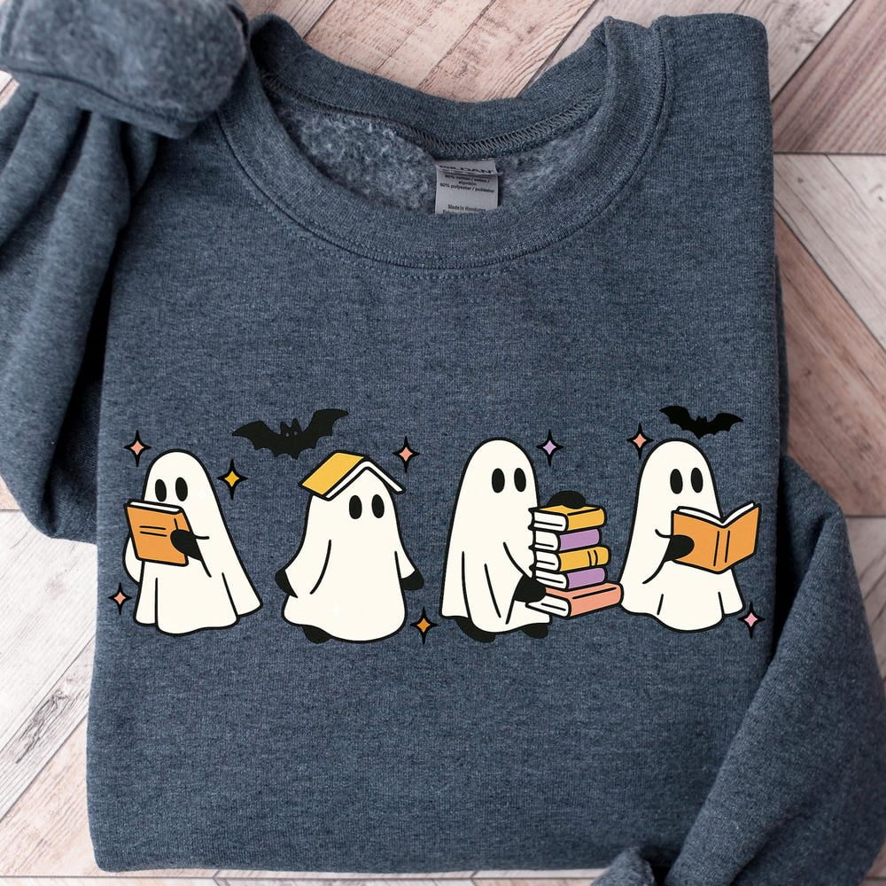 DOVU Hal.Low.Een Ghost Sweatshirt, Hal.Low.Een Boo Sweatshirt, Retro ...