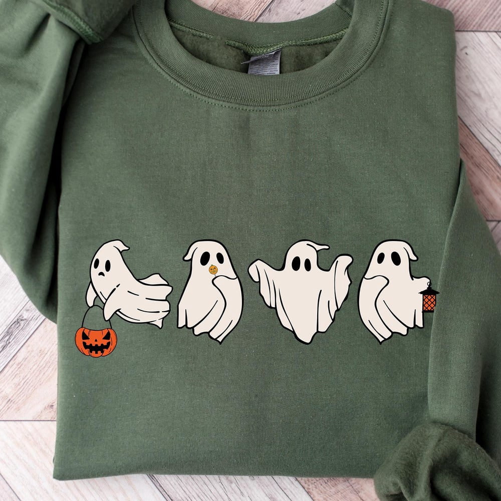 DOVU Hal.Low.Een Ghost Sweatshirt, Hal.Low.Een Ghost Sweatshirt, Spooky ...