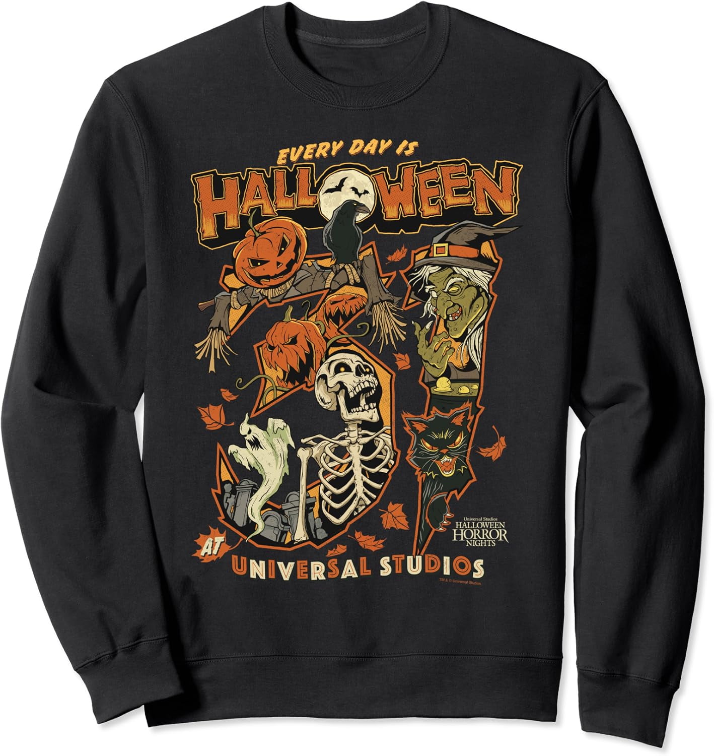 DOVU Hal.Low.Een Horror Nights Hhn Every Day Is Hal.Low.Een Sweatshirt ...