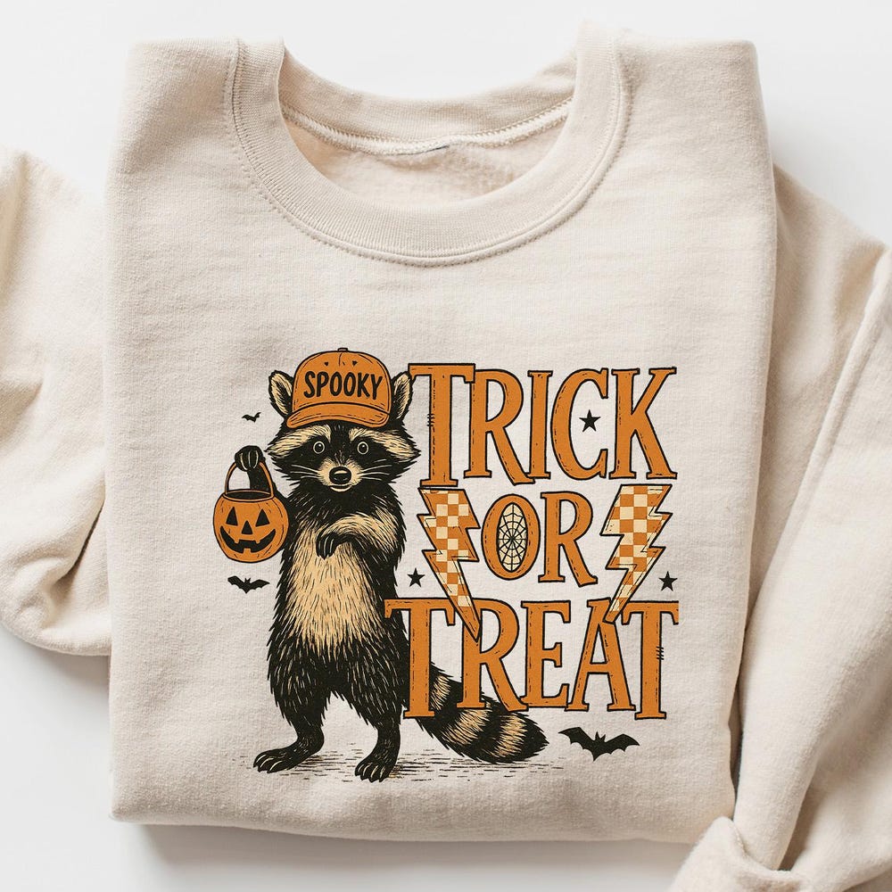DOVU Hal.Low.Een Sweet Haunt Night Animal Sweatshirt, Animal Hal.Low ...