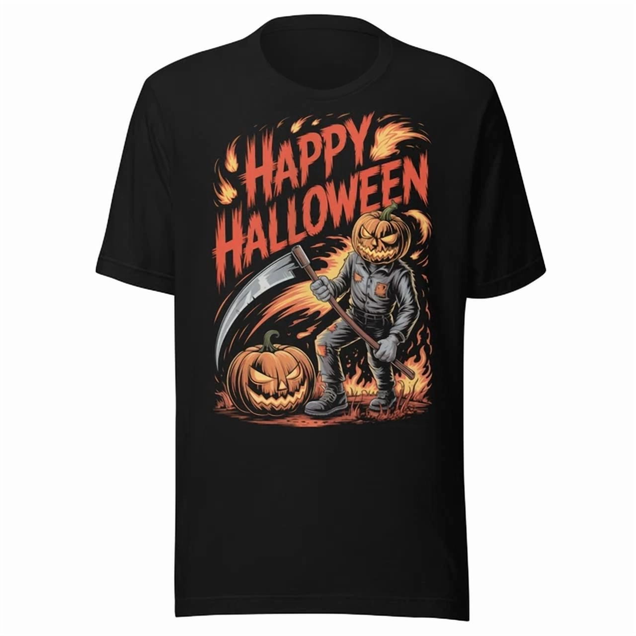 DOVU Happy Hal.Low.Een Spooky Jack O' Lantern Sweet Haunt Night T-Shirt ...