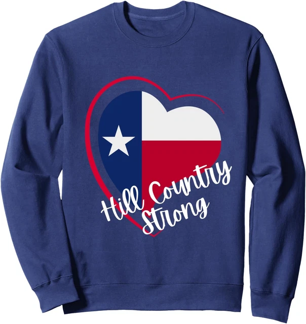 DOVU Hill Country Strong Texas America Love Hills Hiking Crewneck ...