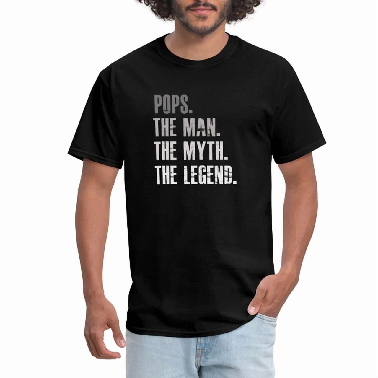 DOVU Hot Pops The Man The Myth The Legend, Funny Father'S Day Men'S T ...