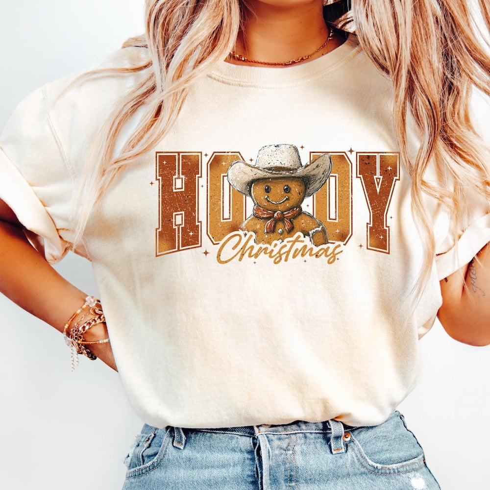 DOVU Howdy Chris.Tmas Shirt, Cowgingerbread Chris.Tmas Shirt, Country ...
