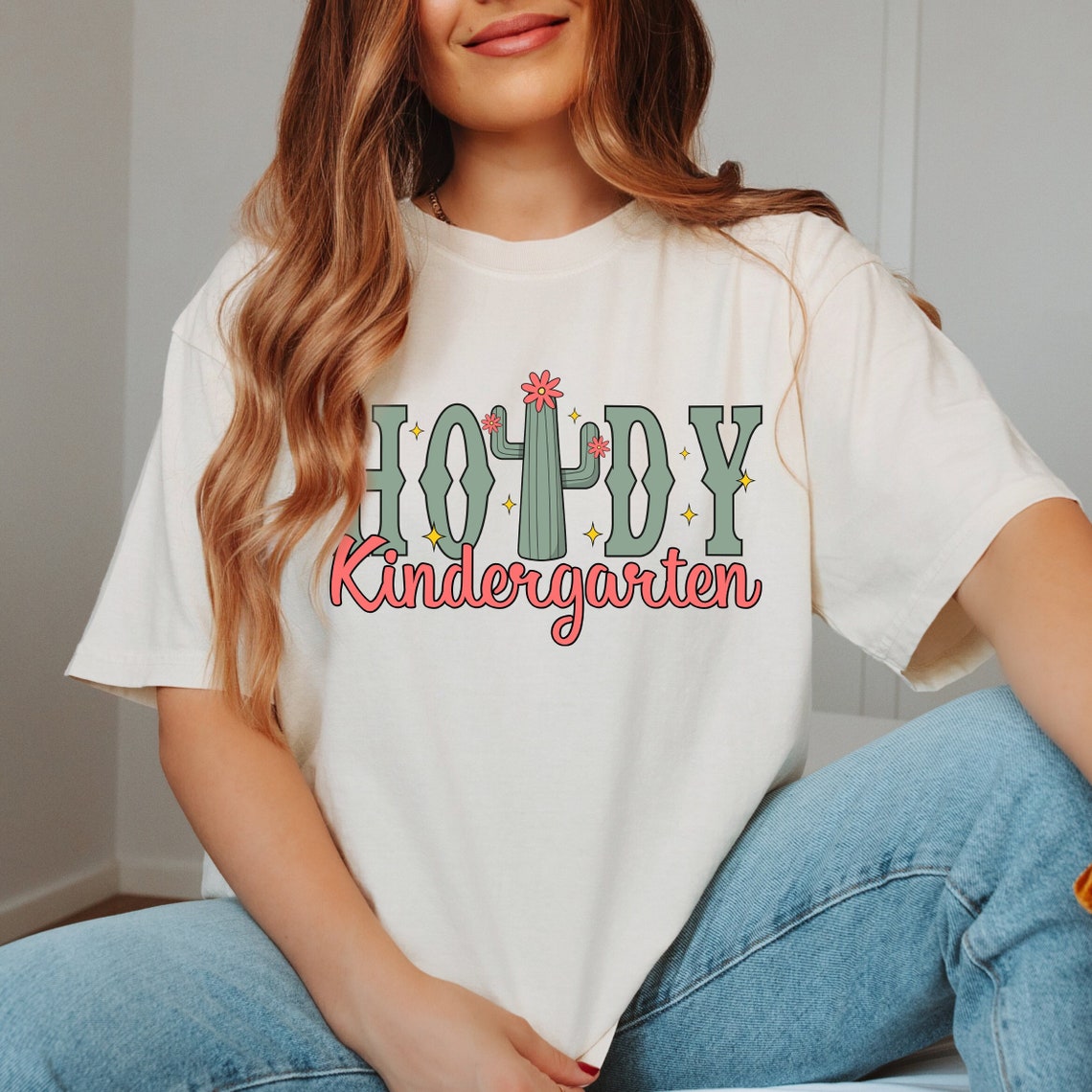 DOVU Howdy Kindergarten Teacher Shirt, Rodeo Teacher Tee, Kindergarten ...