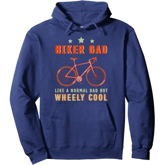 DOVU I'M Biker Dad Fathers Day Wheely Cooler Bicycle Bike Unisex Hoodie ...