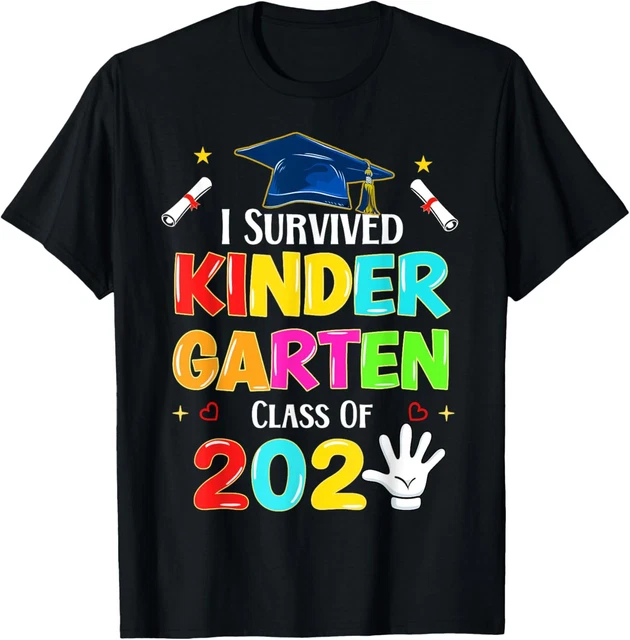 DOVU I Survived Kindergarten Graduation 2025 Graduate T-Shirt Unisex S ...