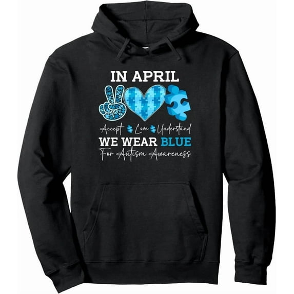 DOVU In April We Wear Blue Autism Awareness Support Family Unisex ...