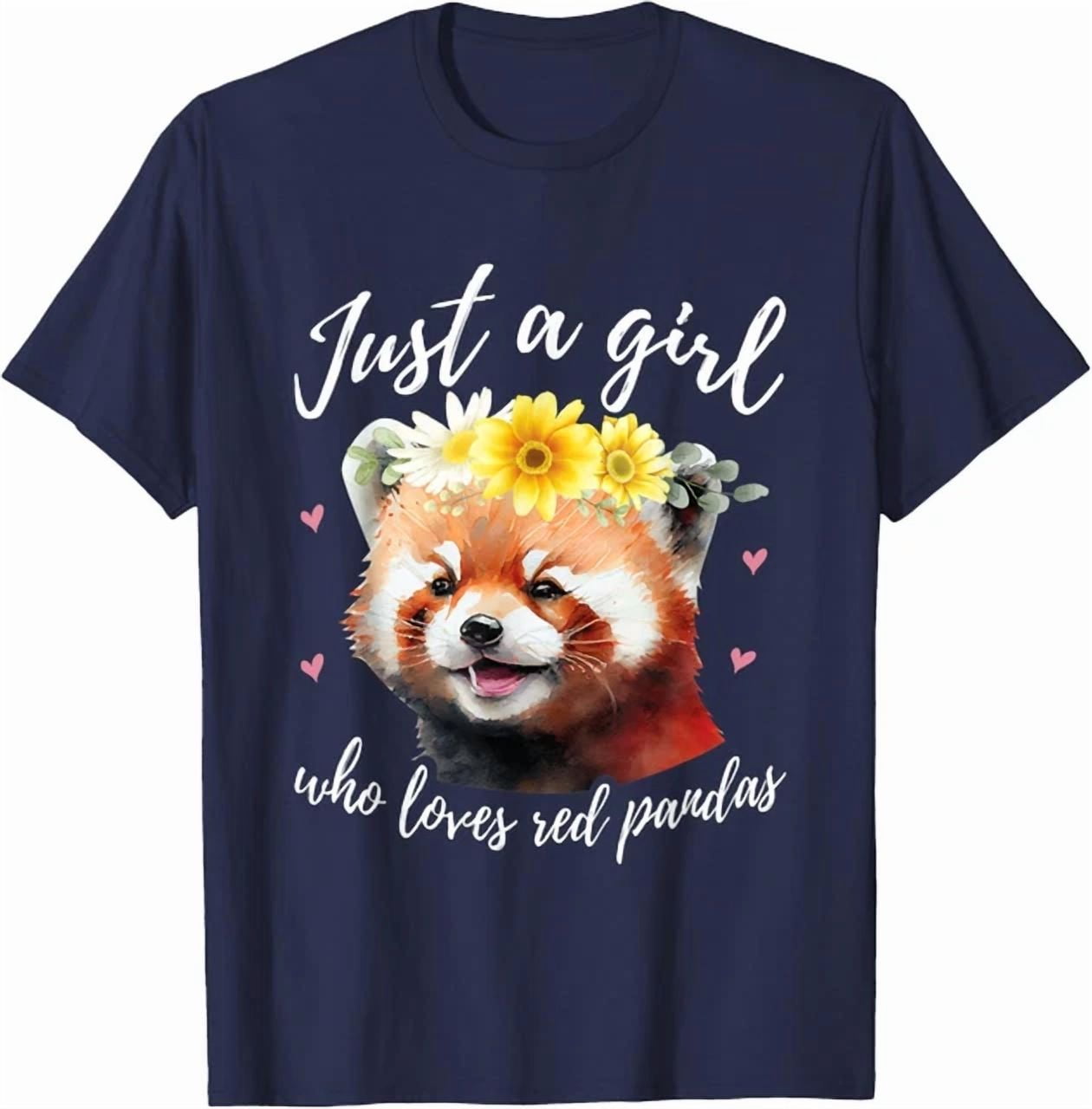 DOVU Just A Girl Who Loves Red Pandas - Funny Red Panda Lover T-Shirt Unisex S-5XL Hot Trending ...