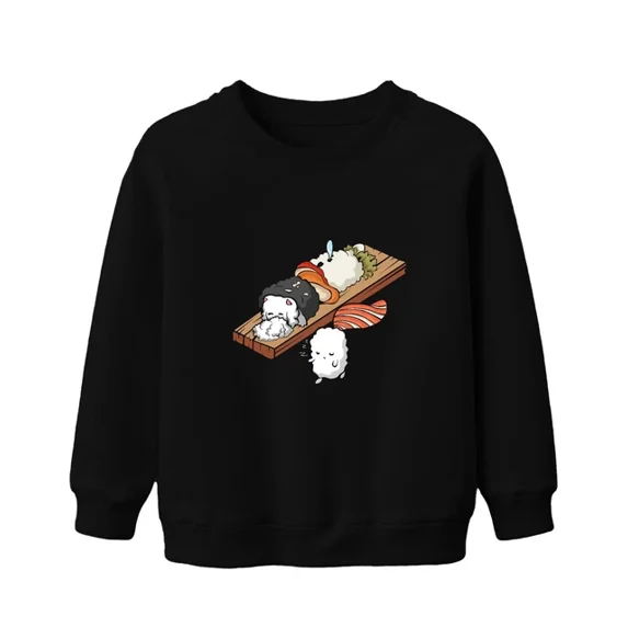 DOVU Kawaii Sushi Cute Onigiri Nigiri Cat Cartoon Japan Sweatshirt ...