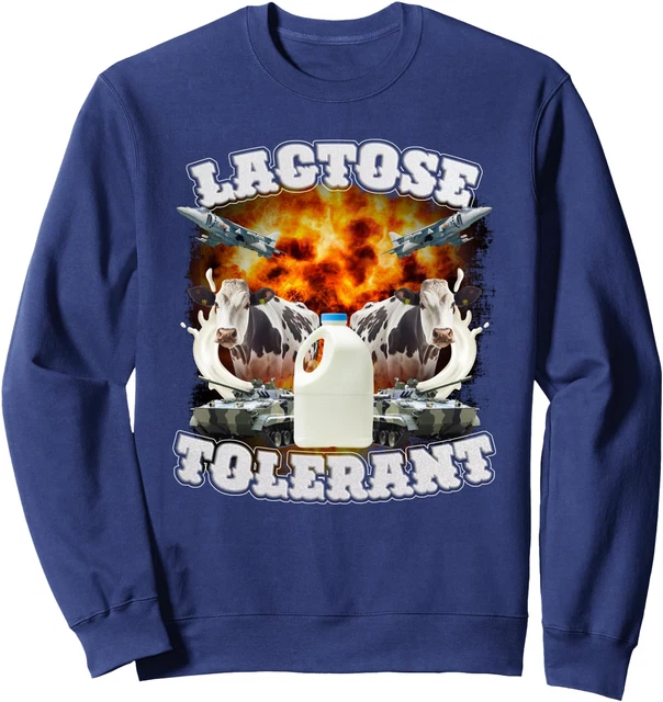 DOVU Lactose Tolerant Trending Comedy Cool Present Unisex Crewneck ...