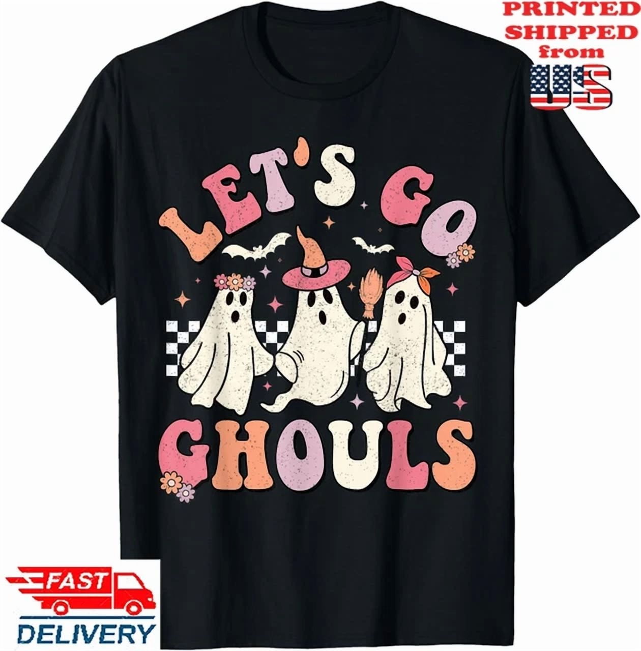 DOVU Let'S Go Ghouls Hal.Low.Een Ghost Outfit Groovy T-Shirt Unisex S-5XL Hot Trending Shirt ...