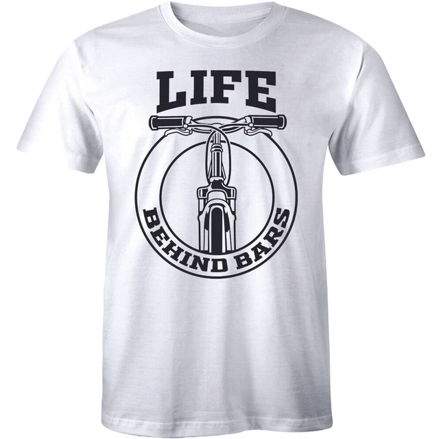 DOVU Life Behind Bars Mountain Bike Mens T-Shirt Cycle Bicycle Birthday ...