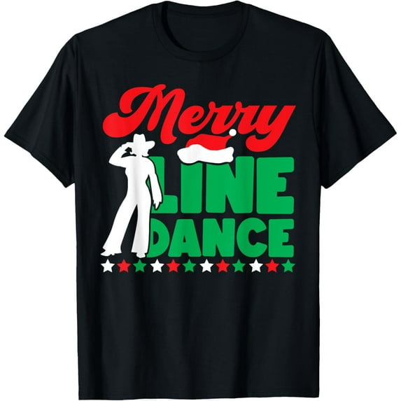 DOVU Line Dancing Dance Teacher Chris.Tmas Merry Line Dance T-Shirt ...