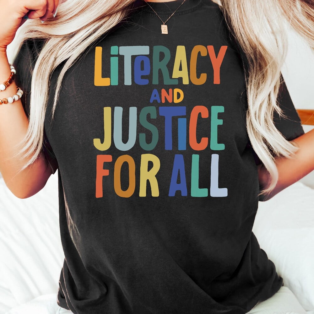 DOVU Literacy And Justice For All Teacher Shirt, Social Justice Shirt ...