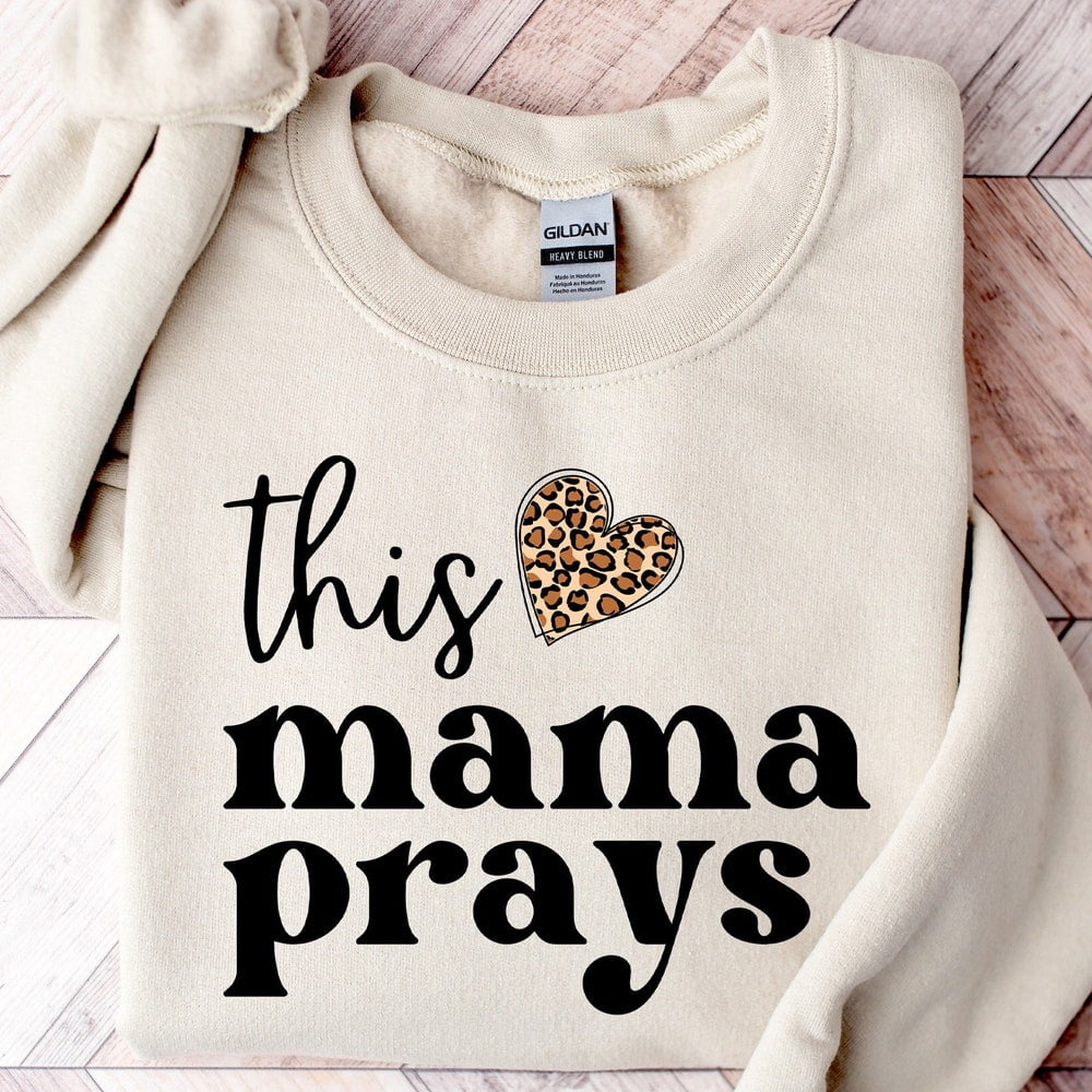 DOVU This Mama Prays Sweater, Cute Mom Sweater, Mama Life Sweater, Mom ...