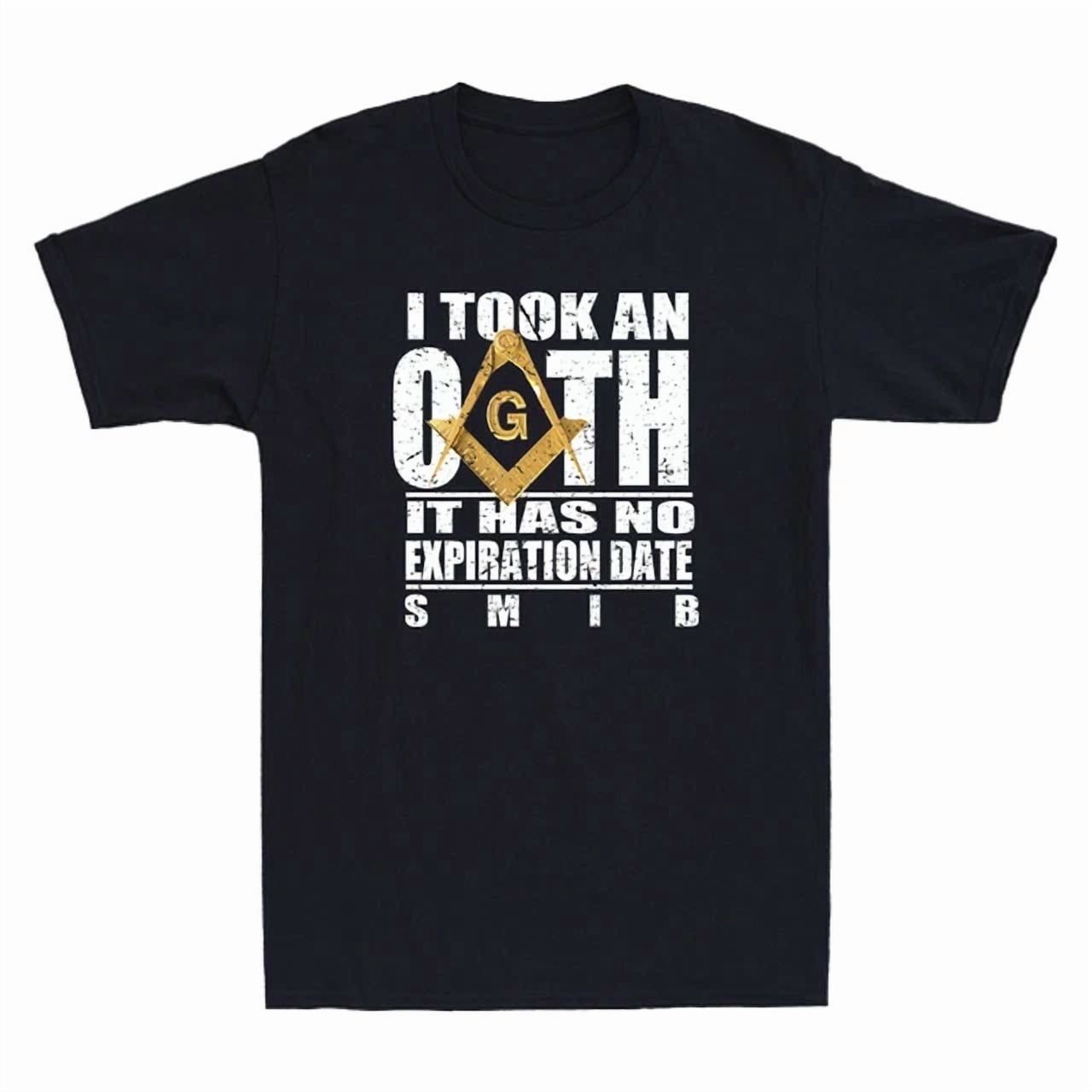 DOVU Masonic I Took An Oath Square & Compass Freemason Vintage Men'S T ...
