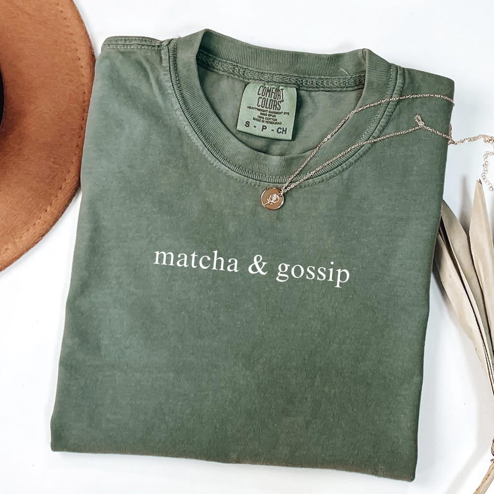 DOVU Matcha & Gossip Sweatshirt, Cute Matcha Lover Sweater, Sarcasm ...