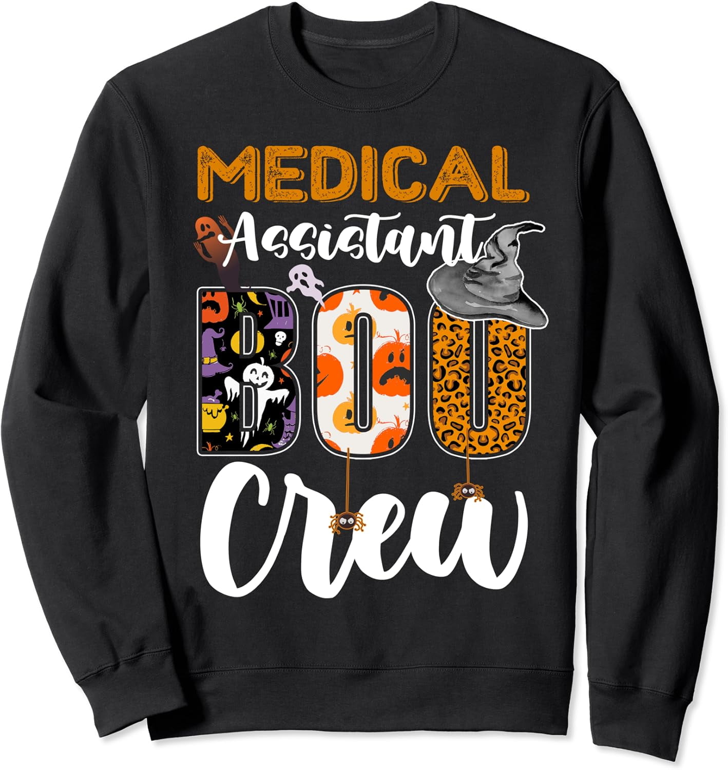 DOVU Medical Assistant Boo Crew Hal.Low.Een Matching Med Asst Sweatshirt Trendy Sweatshirt ...