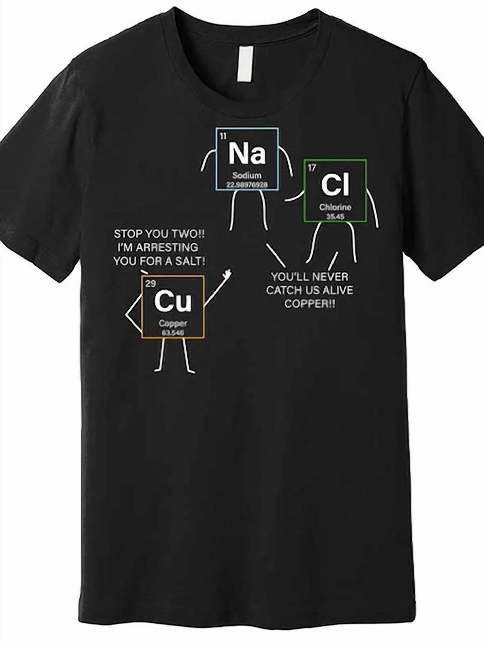 DOVU Men'S Funny Science Pun T-Shirt - "Na, I'M Arresting You ...