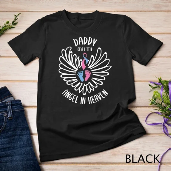 DOVU Mens Daddy Of Angel In Heaven Miscarriage Awareness Infant Loss T ...