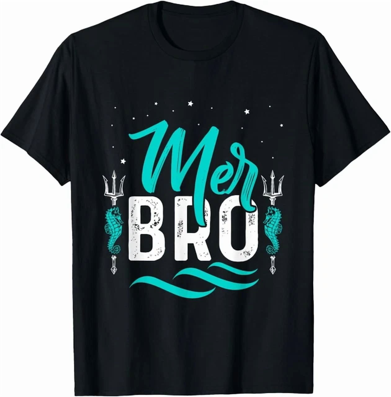 DOVU Merbro Brother Of A Mermaid Boy And S Merman T-Shirt Unisex S-5XL ...