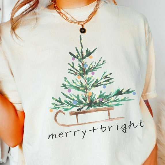 DOVU Merry And Bright Chris.Tmas Tree Shirt - Matching Family Chris ...