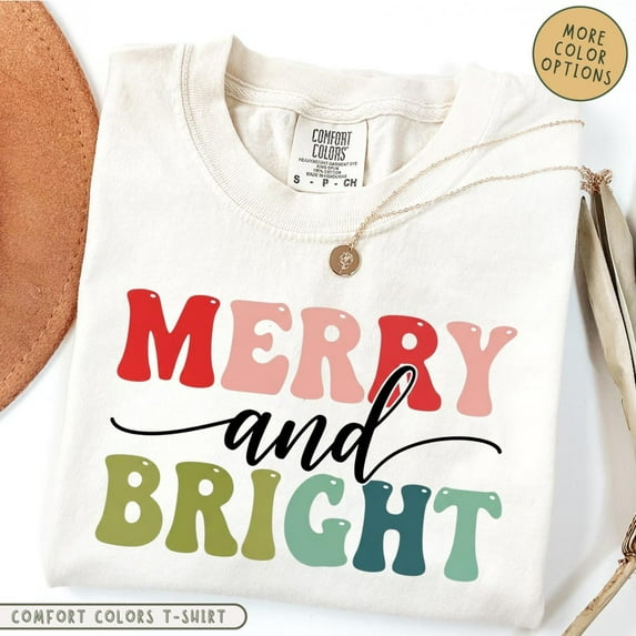 DOVU Merry And Bright Shirt, Family Chris.Tmas Tee, Chris.Tmas Shirts ...