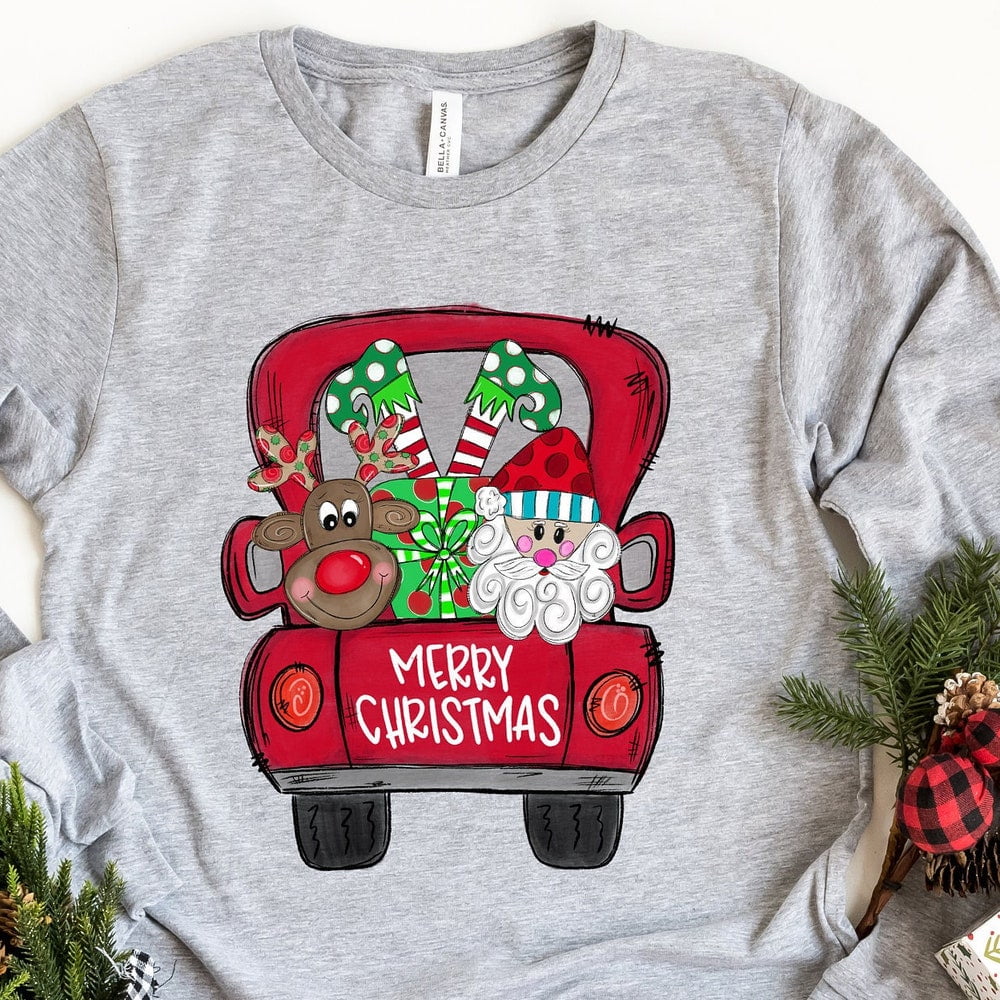 DOVU Merry Chri.Stm.As Trees Truck Shirt, Chri.Stm.As T-Shirt, Chri.Stm ...