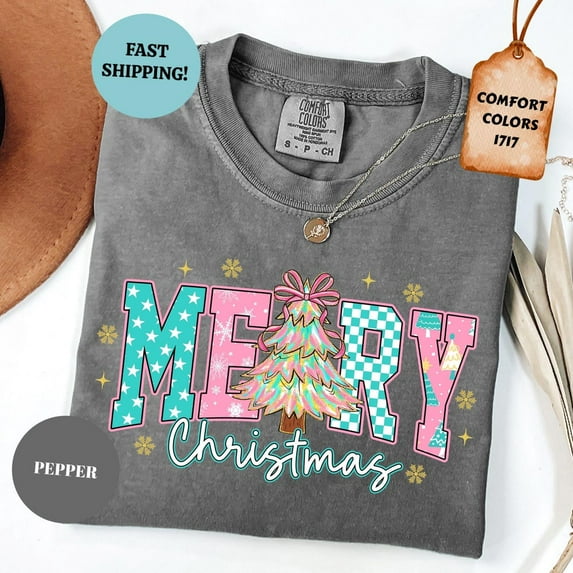 DOVU Merry Chris.Tmas Coquette Shirt, Chris.Tmas Tree Tshirt, Preppy ...