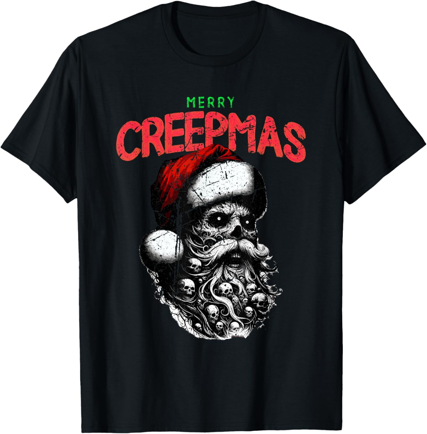 DOVU Merry Creepmas Creepy Chris.Tmas Horror Movie Fan Gifts T-Shirt ...