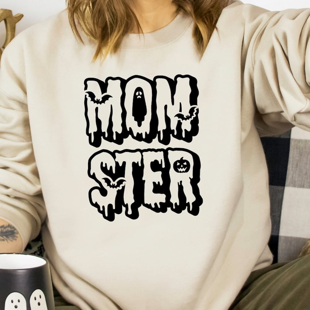 DOVU Momster Sweater, Hal.Low.Een Mom Sweater, Spooky Cozy Season ...