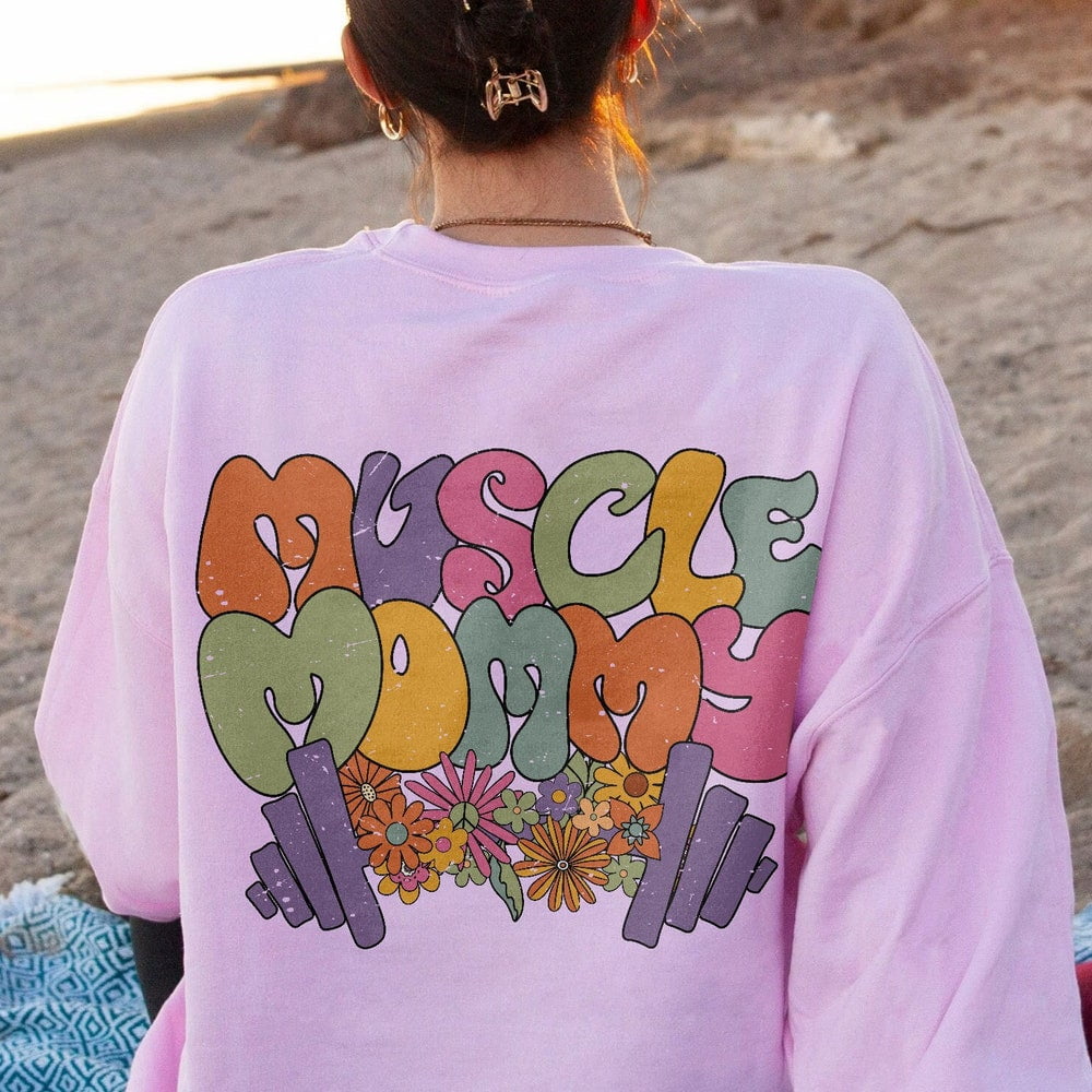 DOVU Muscle Mommy Sweatshirt, Weightlifting Sweatshirt Designs, Fall ...