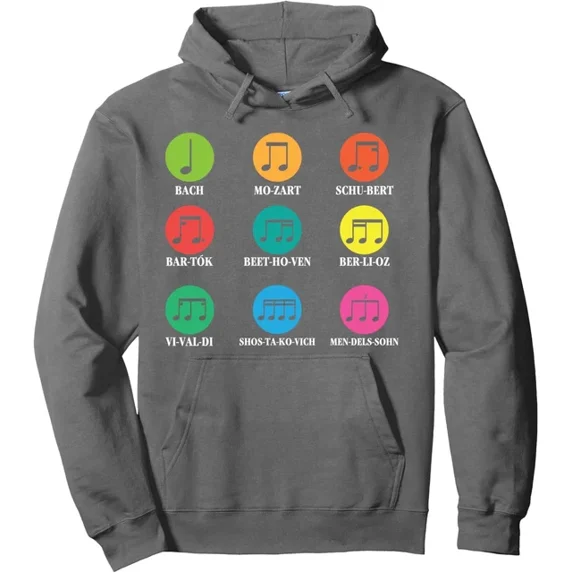 DOVU Musical Notes Cool School Fan Lover Musician Present Unisex Hoodie ...