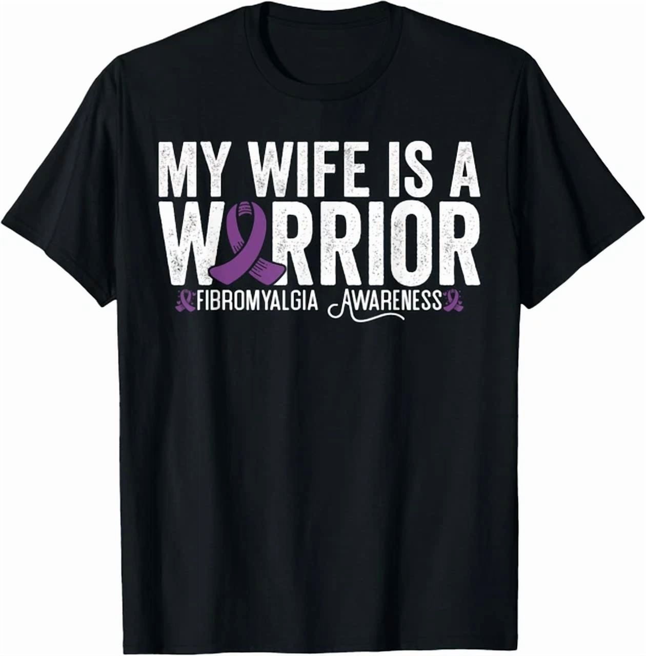 DOVU My Wife Is A Warrior Fibromyalgia Awareness T-Shirt Unisex S-5XL ...
