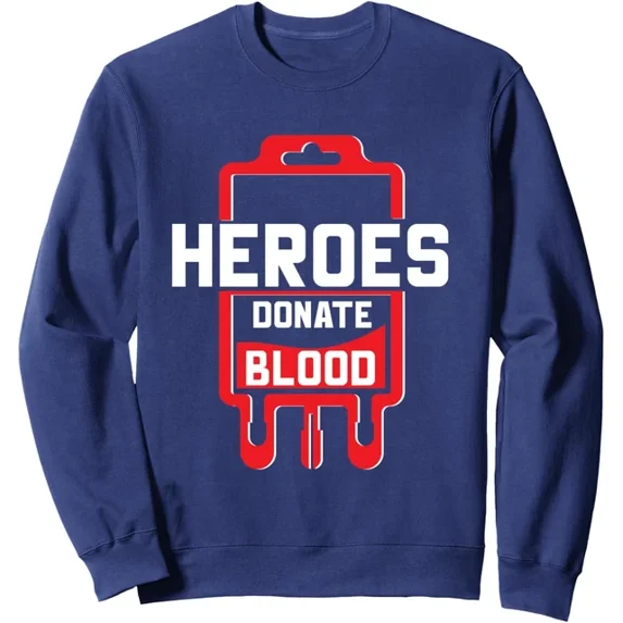 DOVU National Blood Donor Month Red Save Lives Design Unisex Crewneck ...