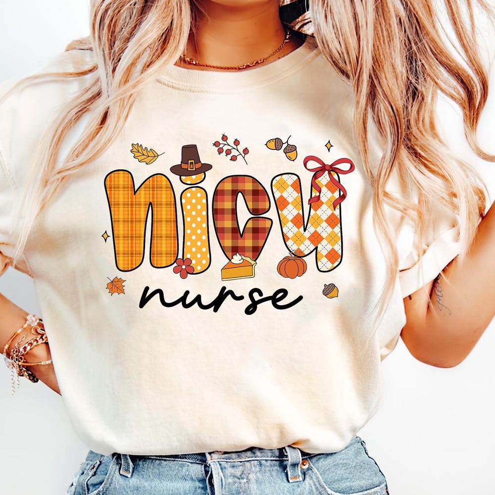 DOVU Nicu Nurse Fall Shirt, Neonatal Nurse Autumn Tshirt, Nicu Nurse ...