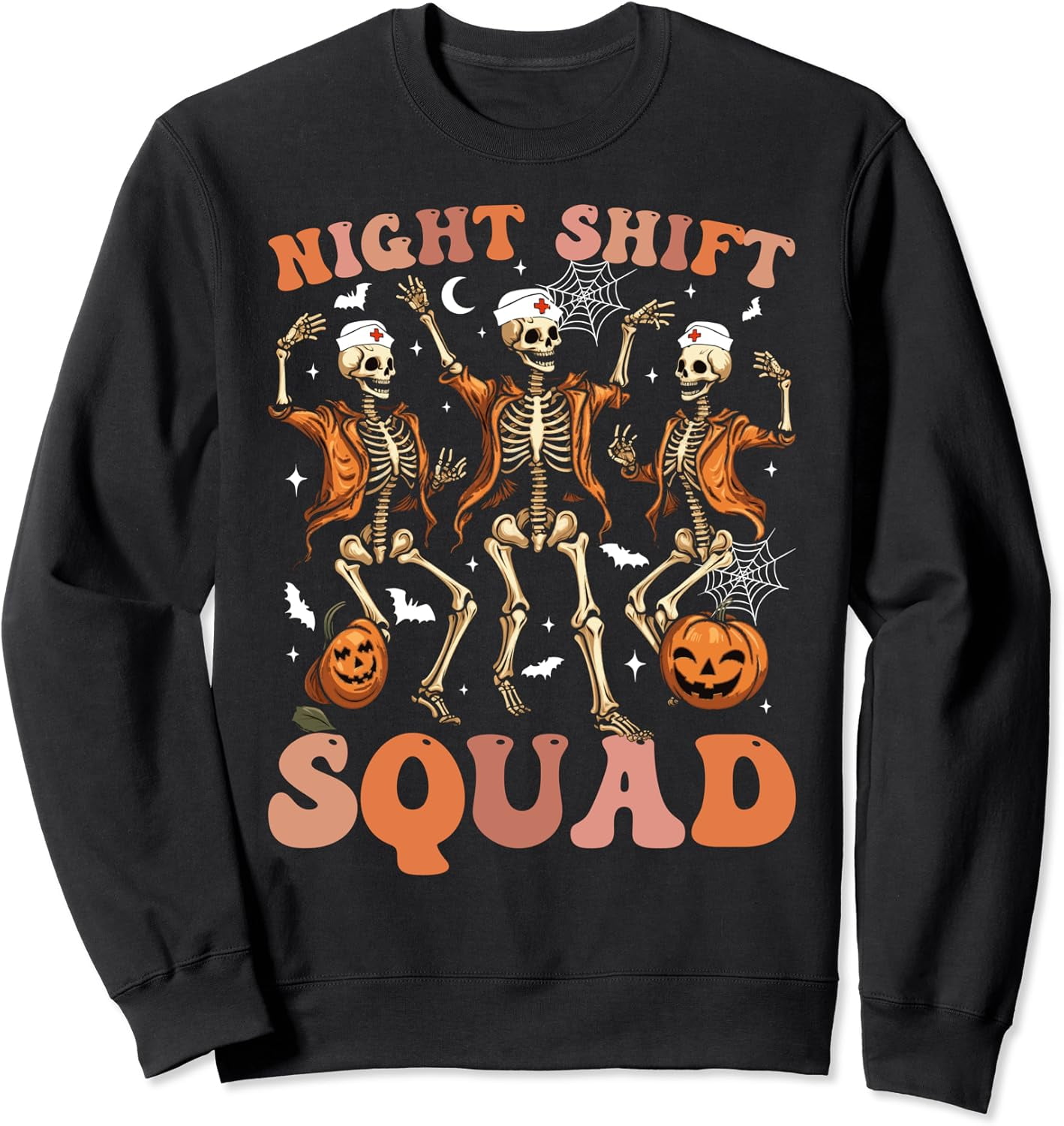 DOVU Night Shift Squad Nurse Dancing Skeletons Hal.Low.Een Women ...