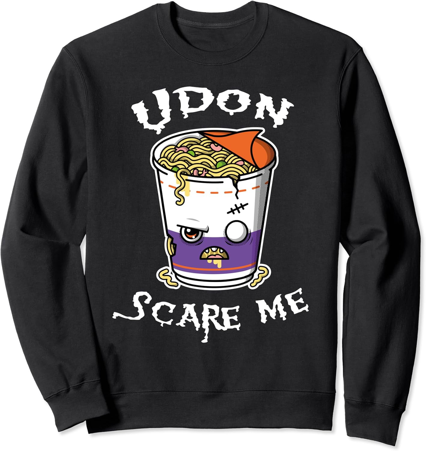 DOVU Noodle Zombie Udon Scare Me Pun Hal.Low.Een Asian Food Sweatshirt ...