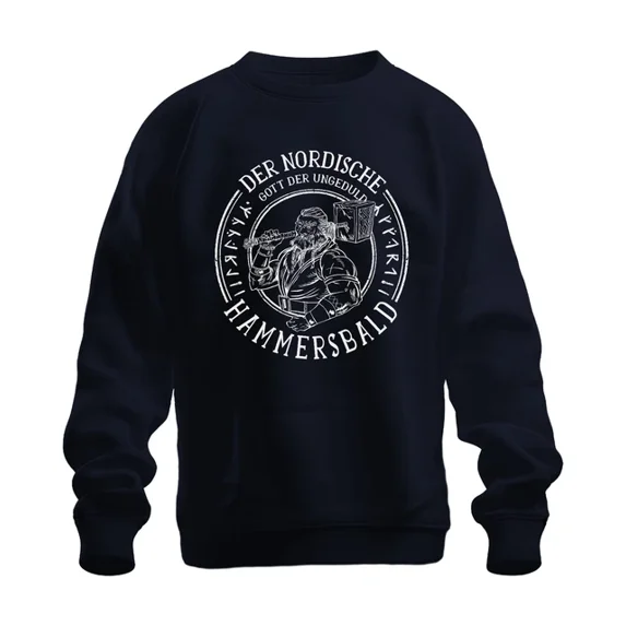 DOVU Nordischer Gott Der Ungeduld Wikinger Hammer Mythologie Sweatshirt ...
