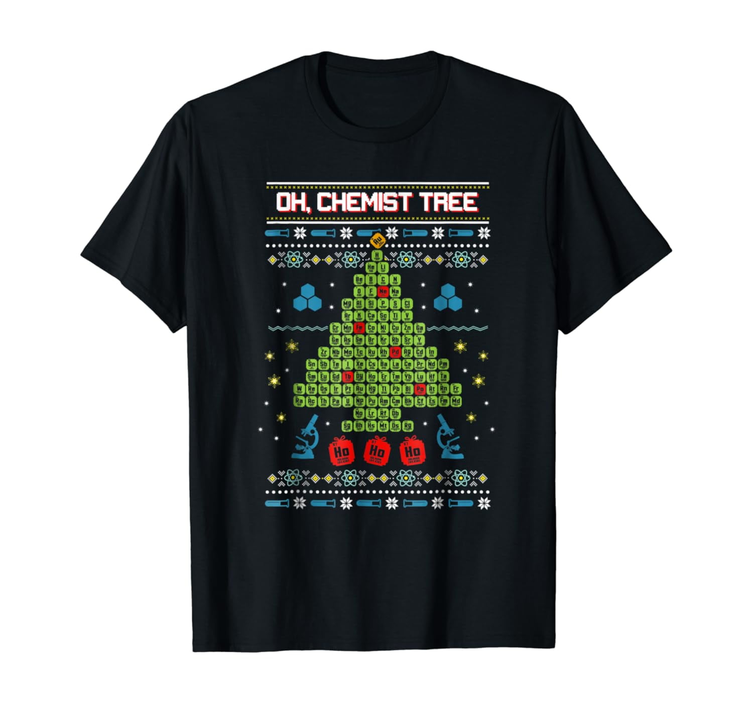 DOVU Oh, Chemist Tree - Chemistry Tree Chris.Tmas Science T-Shirt ...