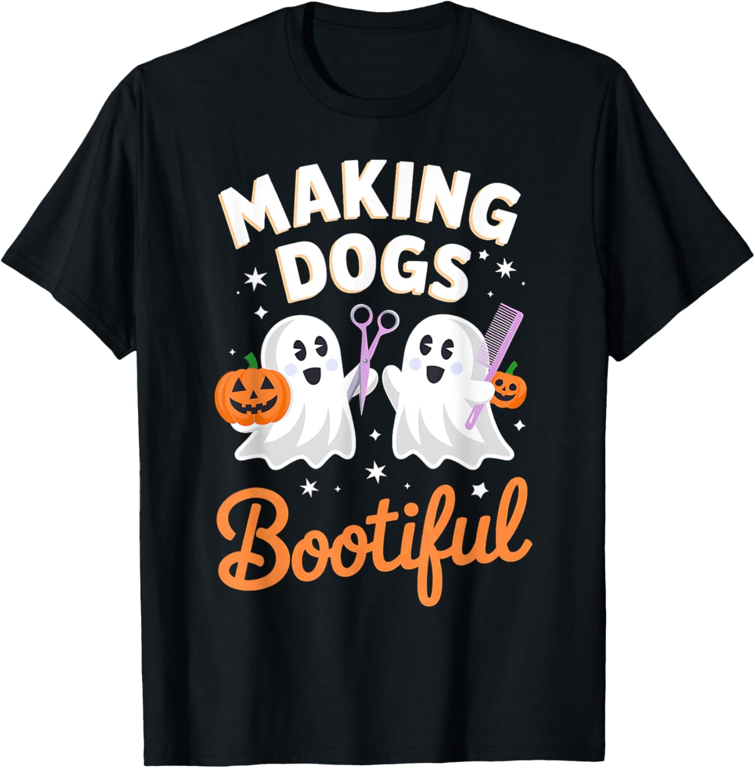 DOVU Pet Groomer Funny Hal.Low.Een Making Dogs Bootiful T-Shirt Unisex ...