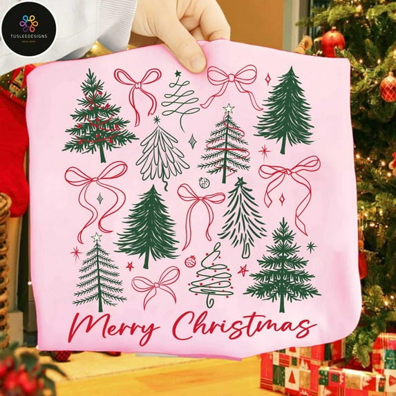 DOVU Preppy Chris.Tmas Tree Shirt, Chris.Tmas Coquette Bow Shirt, Merry ...
